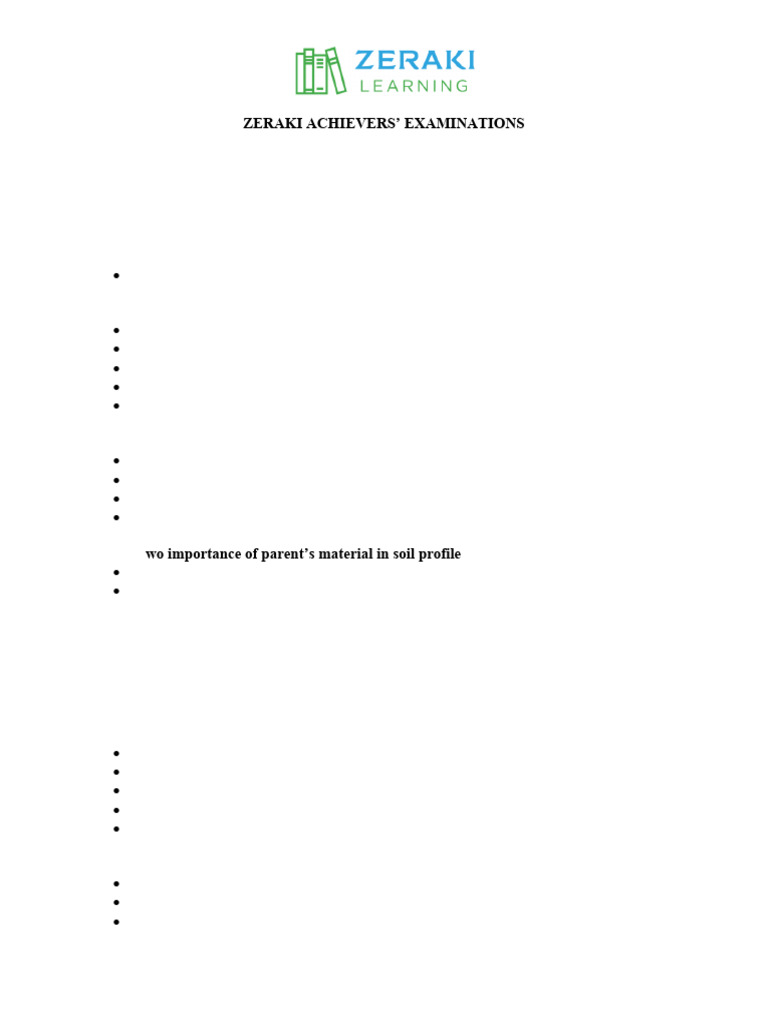 Agriculture Form 2 - - Marking scheme | PDF
