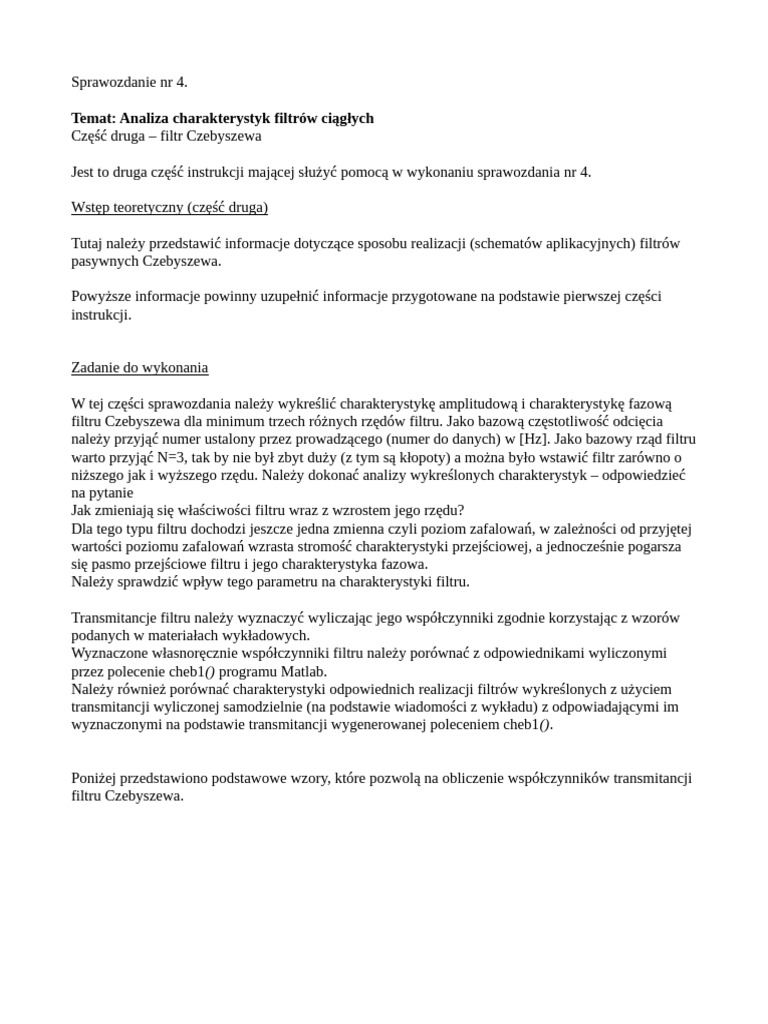 Sprawozdanie 4 Instrukcja Cz2 | PDF