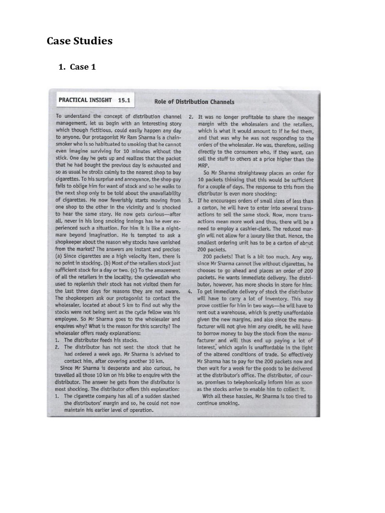 Caselets - Distribution | PDF