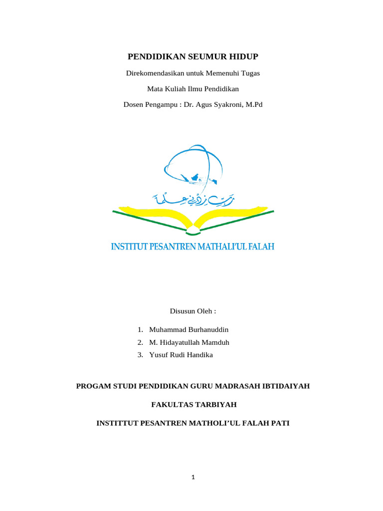 Makalah Pendidikan Seumur Hidup | PDF