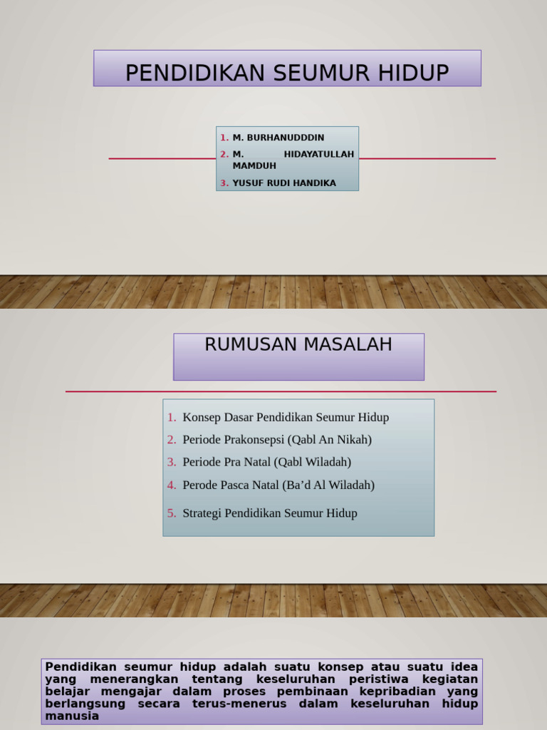 Pendidikan Seumur Hidup | PDF