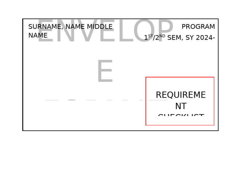 Envelope Format | PDF