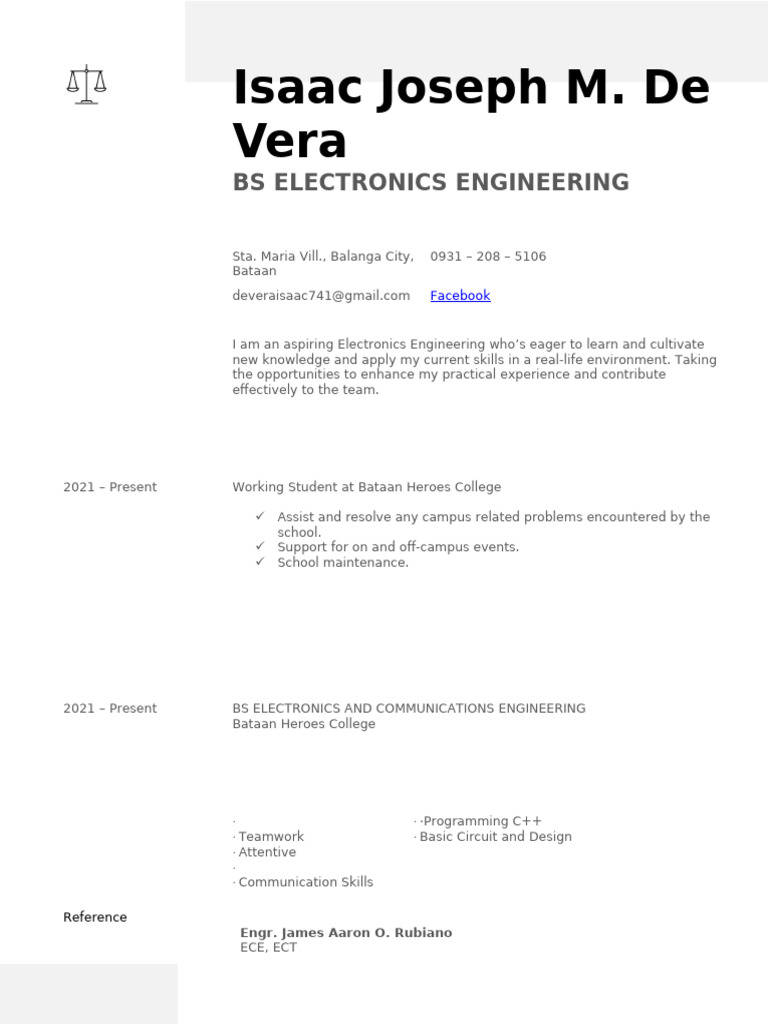 Isaac Joseph M (Resume) | PDF