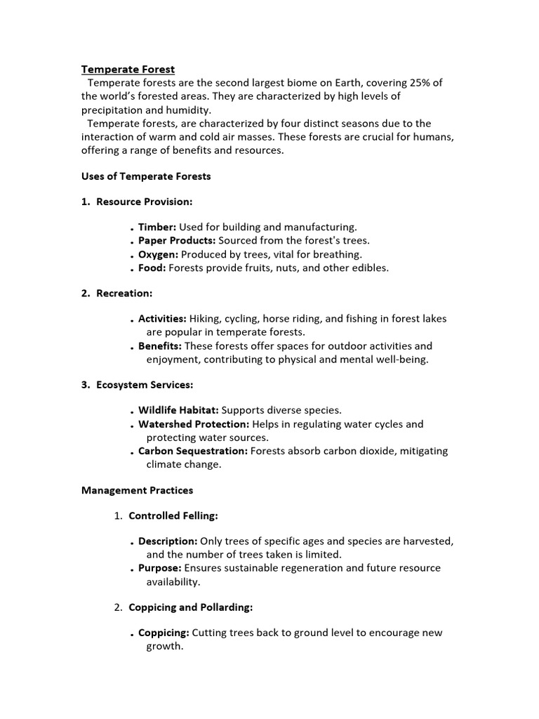 Temperate Forest | PDF