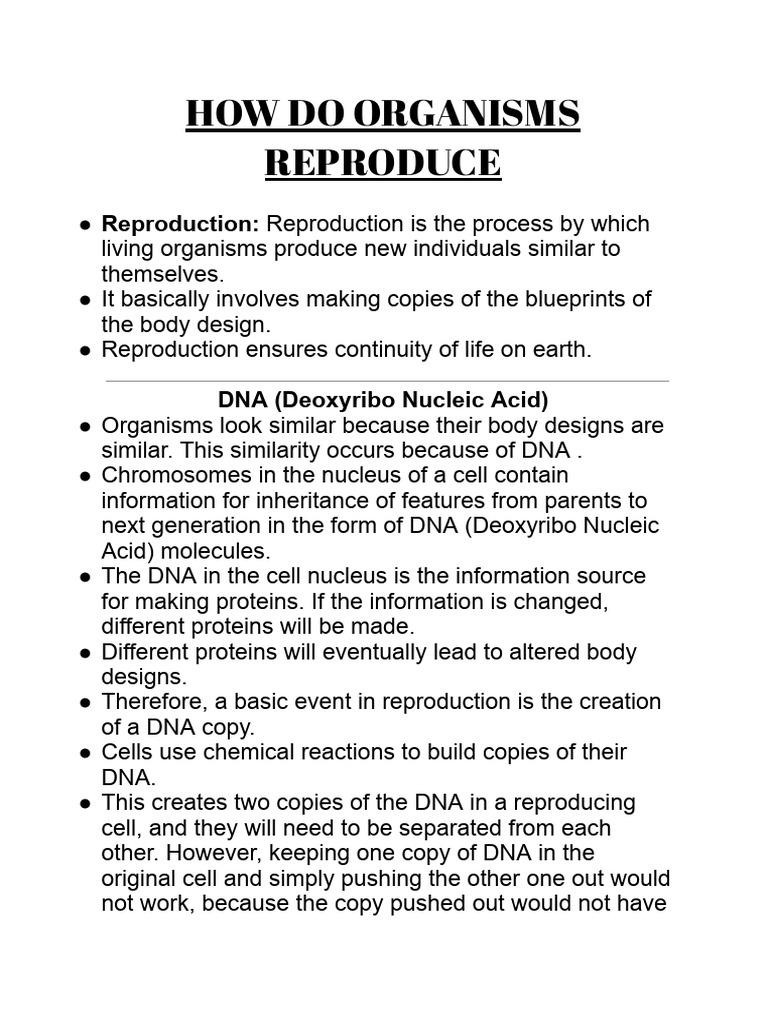 Understanding Organism Reproduction | PDF | Sexual Reproduction | Home ...