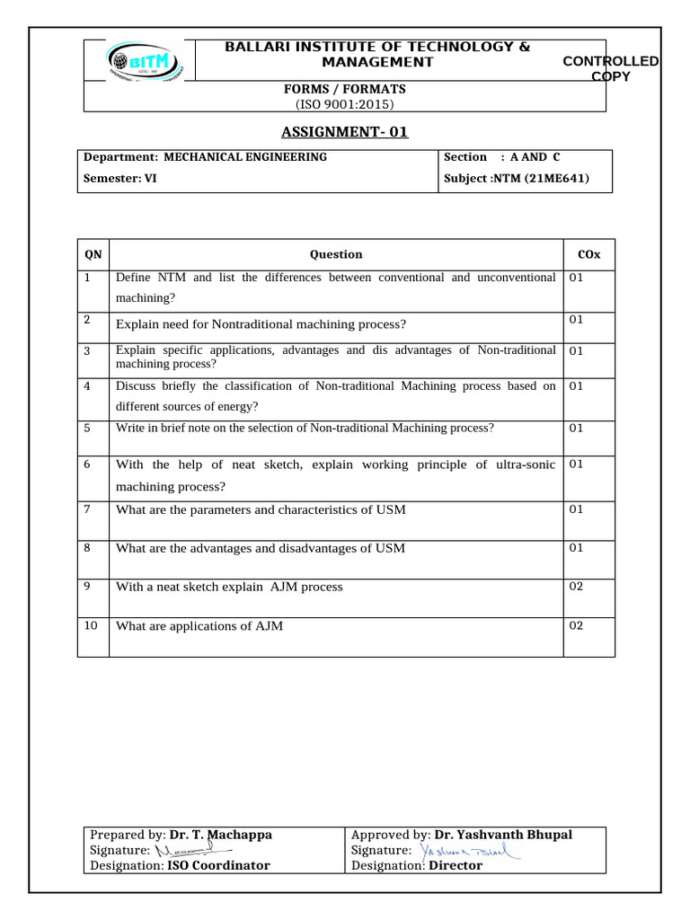 NTM Assignment 1 | PDF