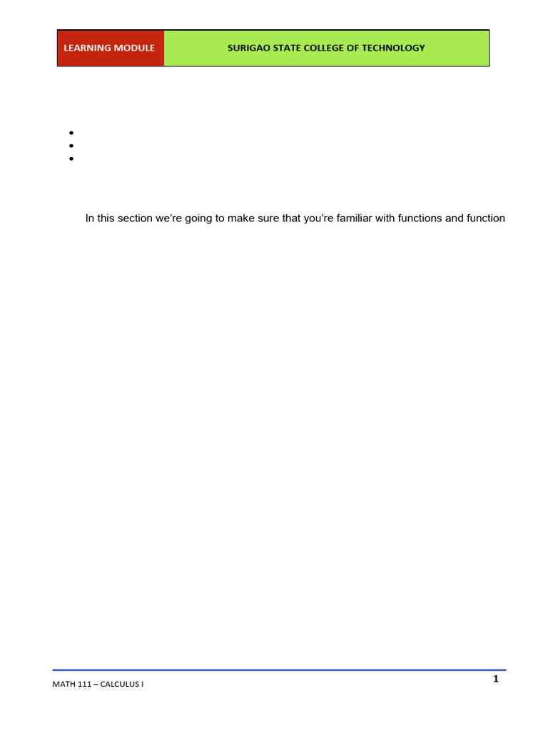 Calculus Module 1 | PDF