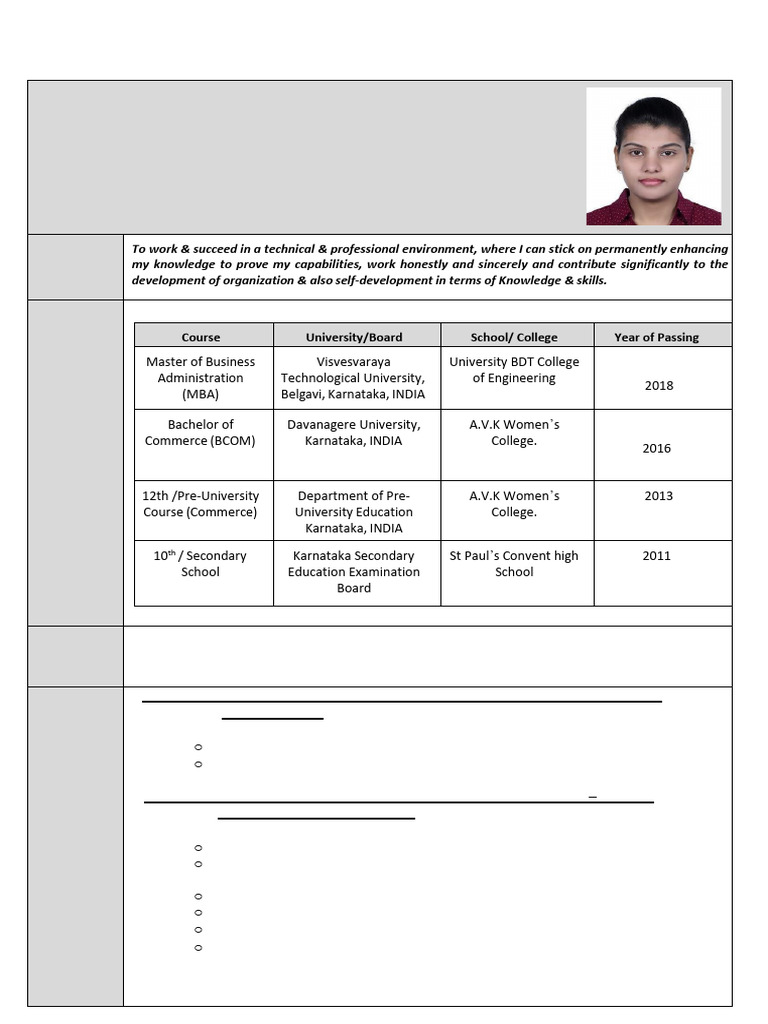 Resume Manjula S | PDF