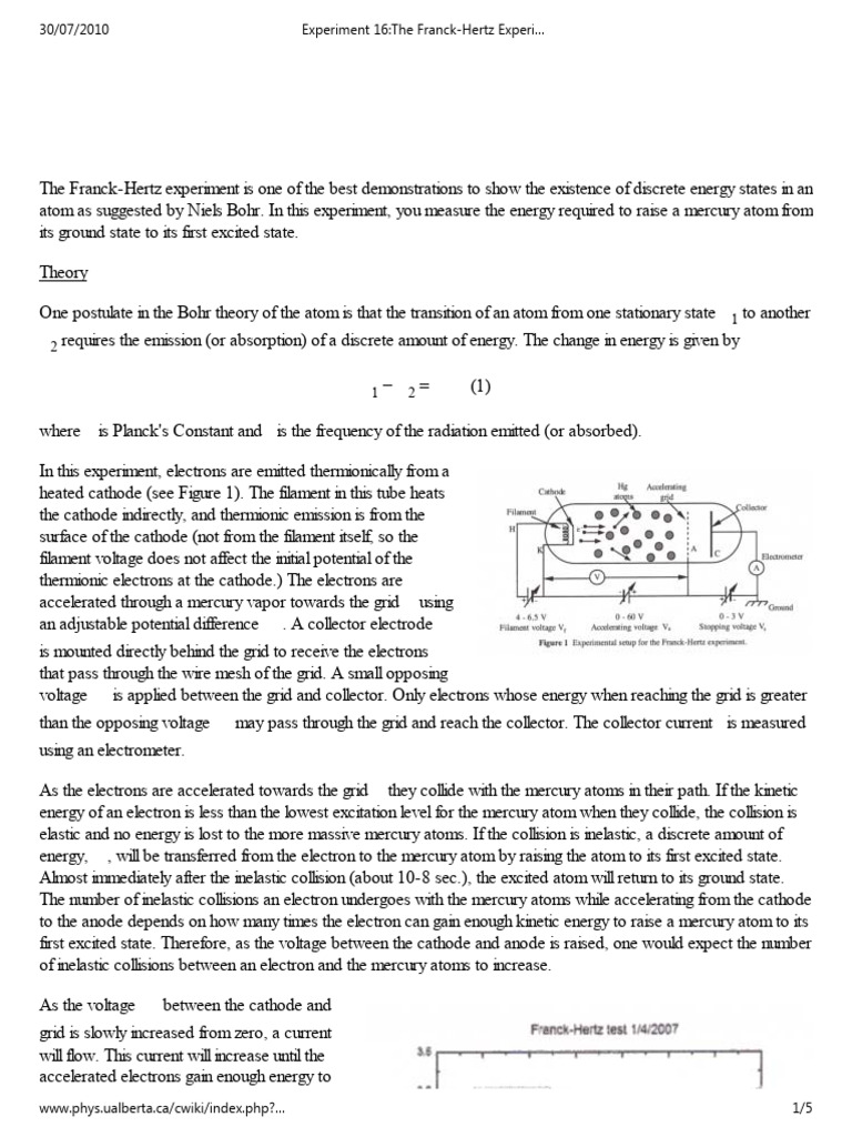 PhysicsLab FranckHertz | PDF