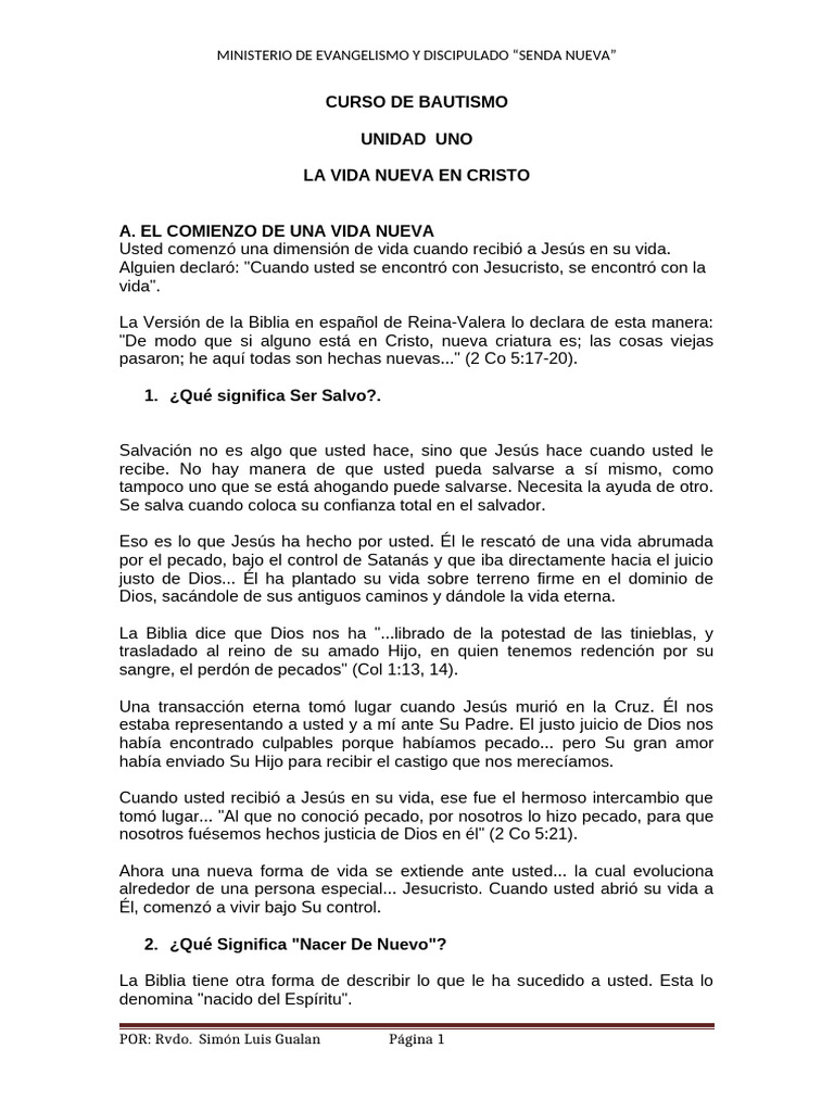 curso de BAutizo | PDF