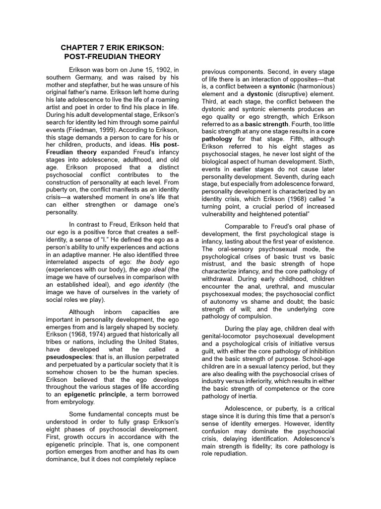 Chapt 7. ERIKSON | PDF