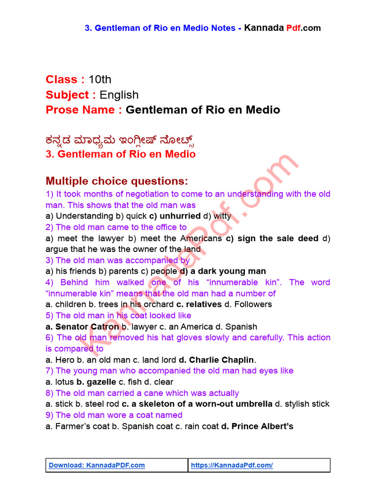 Gentleman of Rio en Medio | PDF