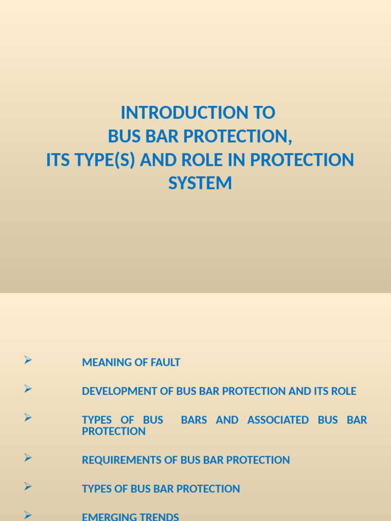 Bus Bar Protection | PDF