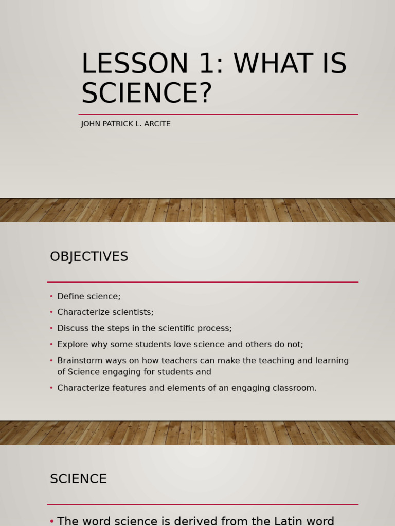 Lesson 1 | PDF | Science | Knowledge