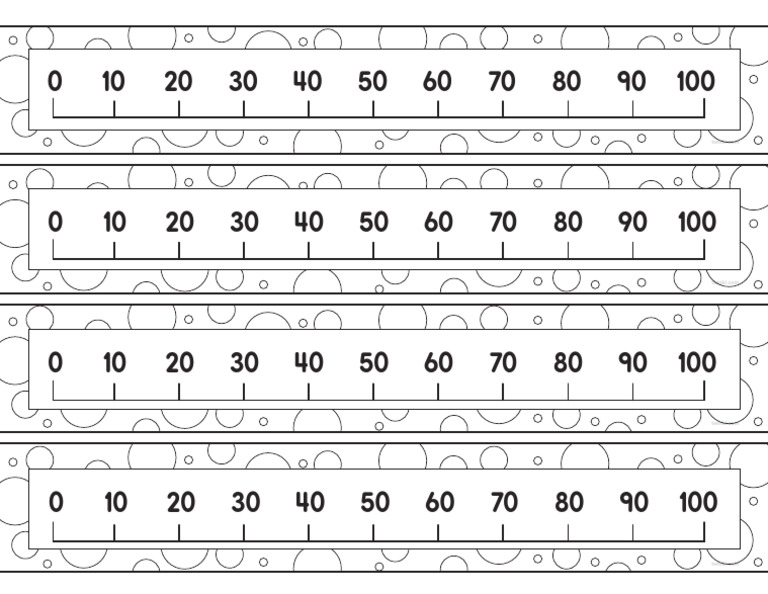 BW Counting by Tens Number Line | PDF