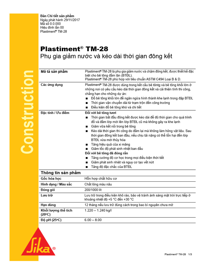 Plastiment® TM-28 - VN | PDF