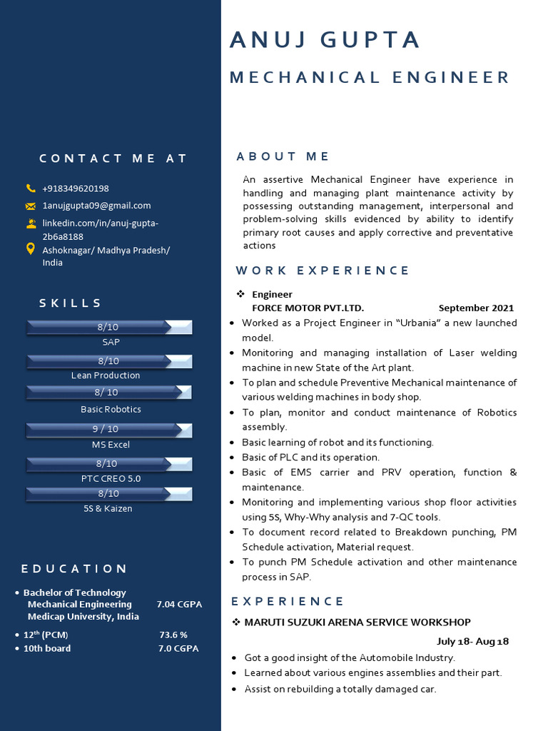 Anuj Gupta Resume | PDF