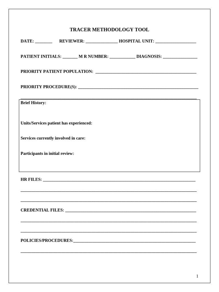 Tracer Methodology Tool | PDF