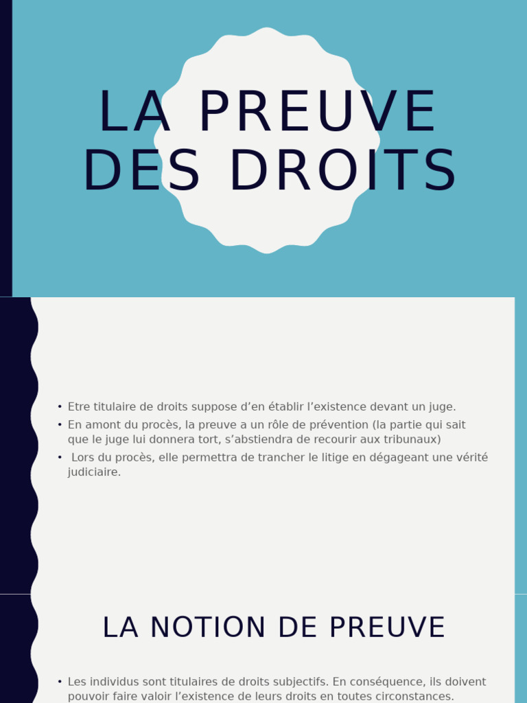 La Preuve Des Droits | PDF