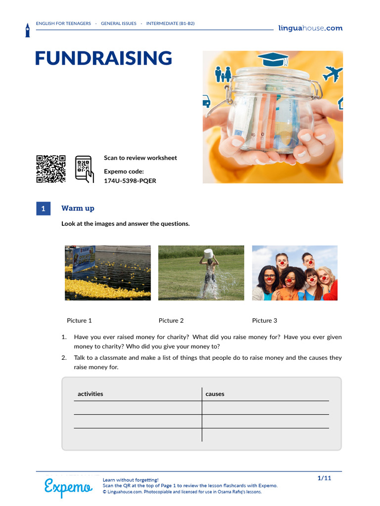 Fundraising British English Teacher | PDF