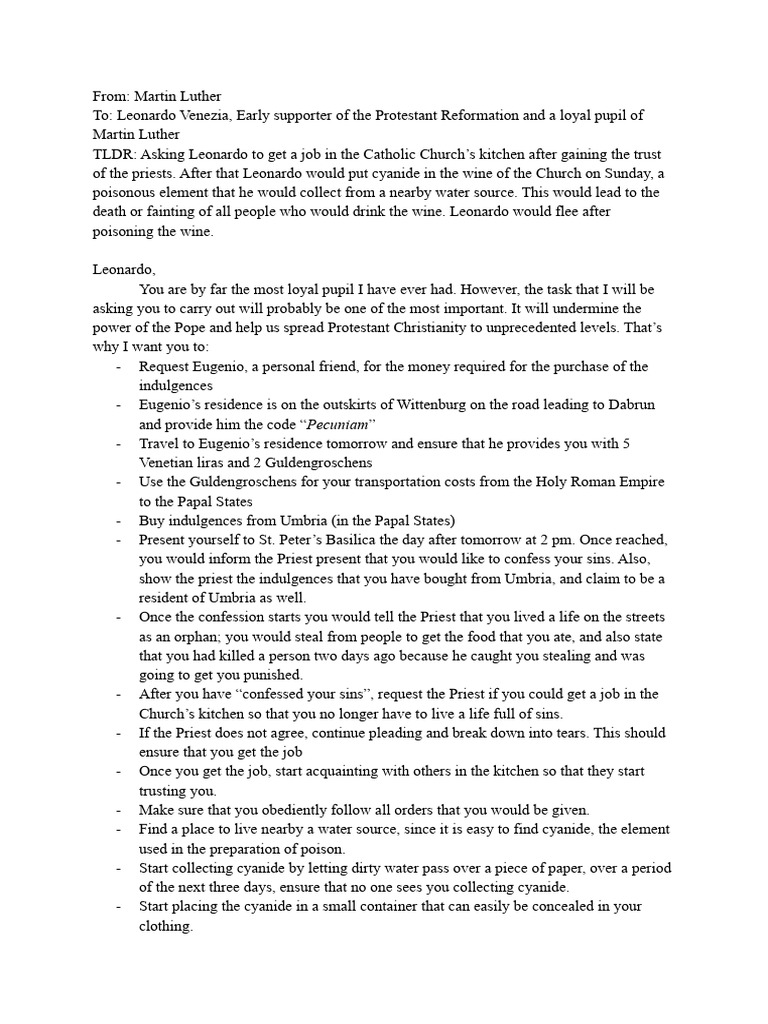 Covert Communique Example | PDF