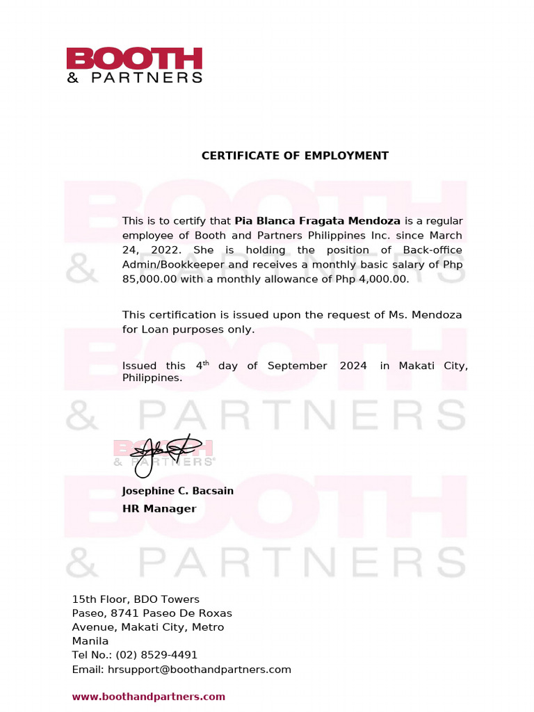 COE Booth and Partners 1 | PDF