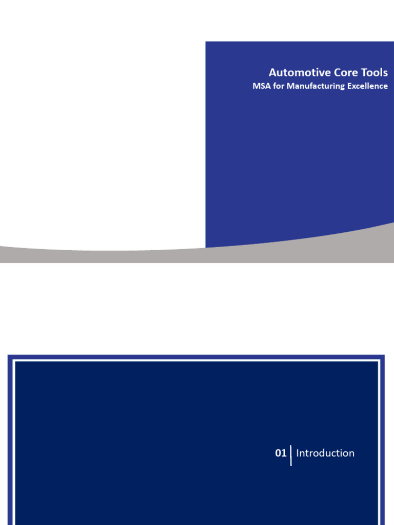Automotive Core Tools: MSA For Manufacturing Excellence | PDF ...