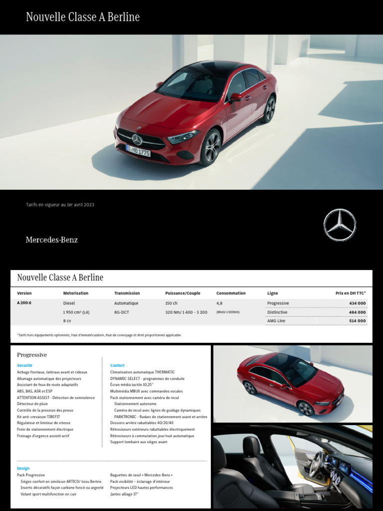 Tarif Client - Classe A Berline 1 | PDF