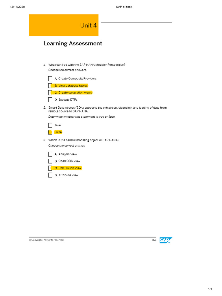 Learning Assessment: Unit 4 | PDF