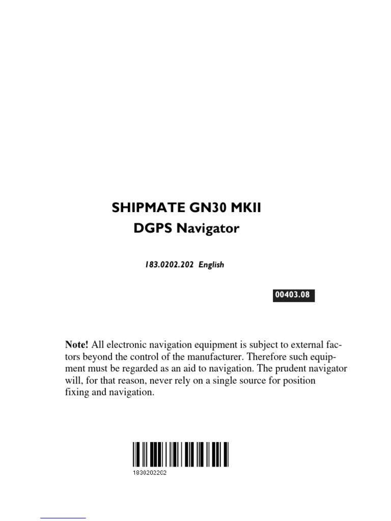 Shipmate gn30 Mkii | PDF