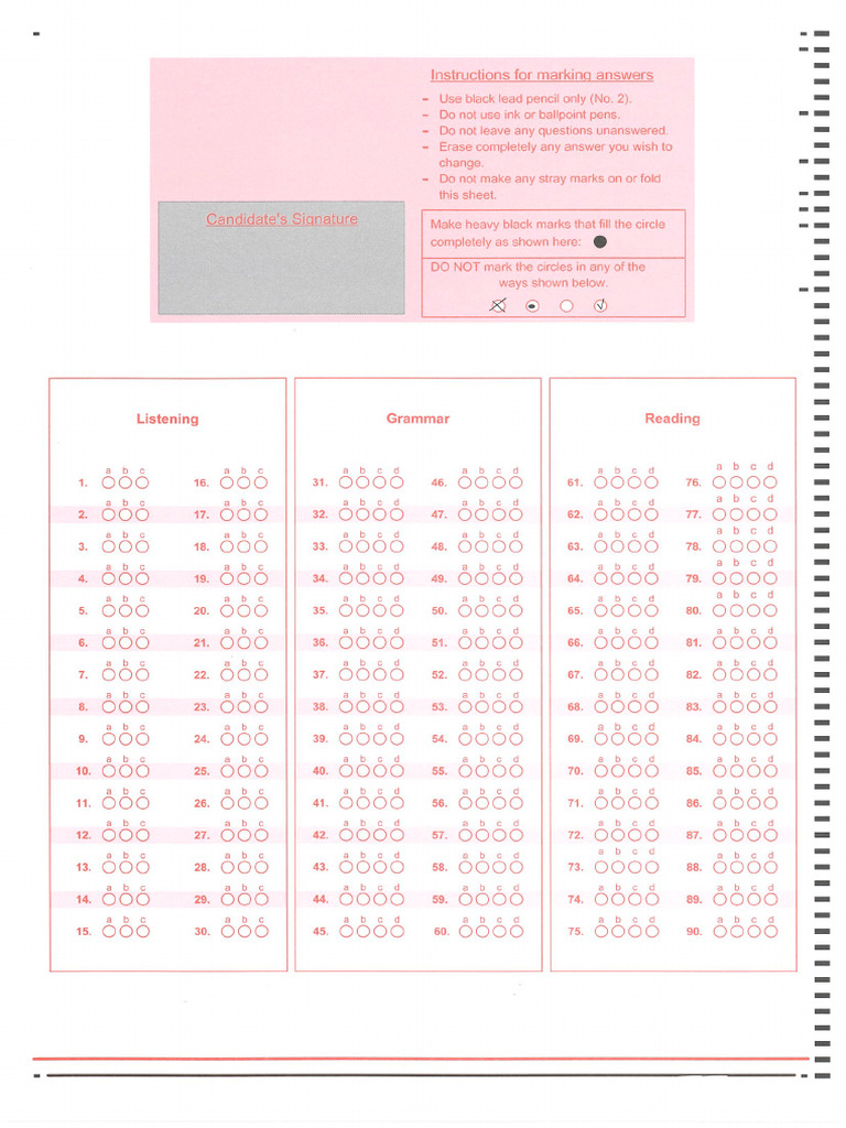 Answer Form | PDF