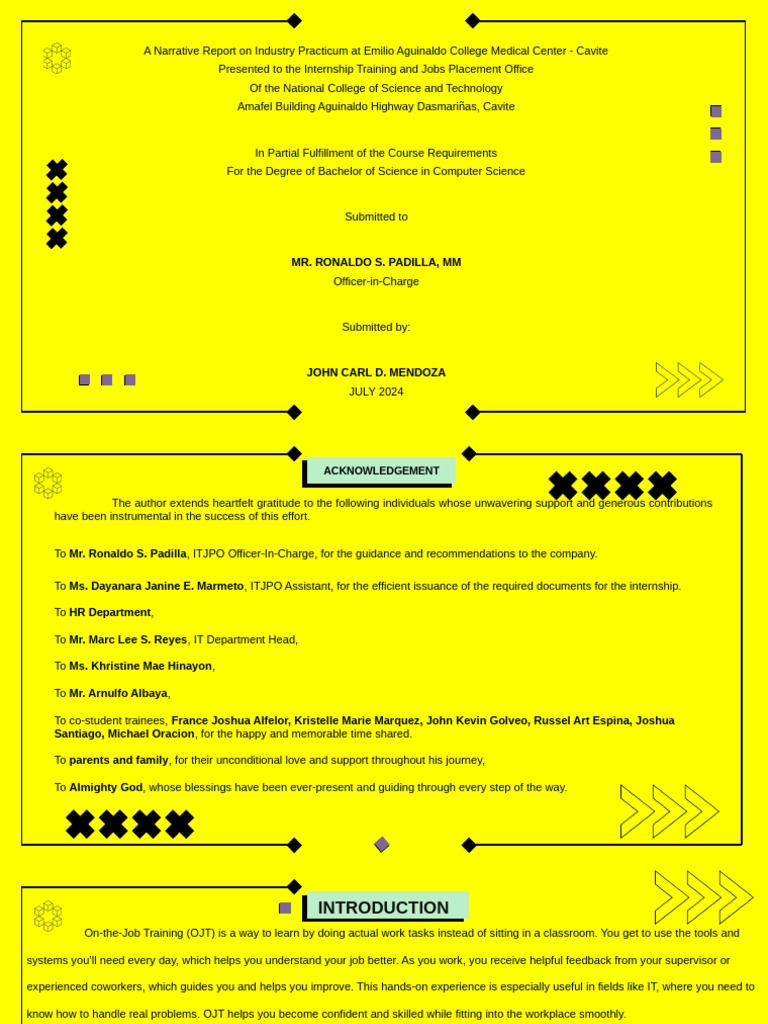 Mendoza, John Carl D. - Narrative Report | PDF