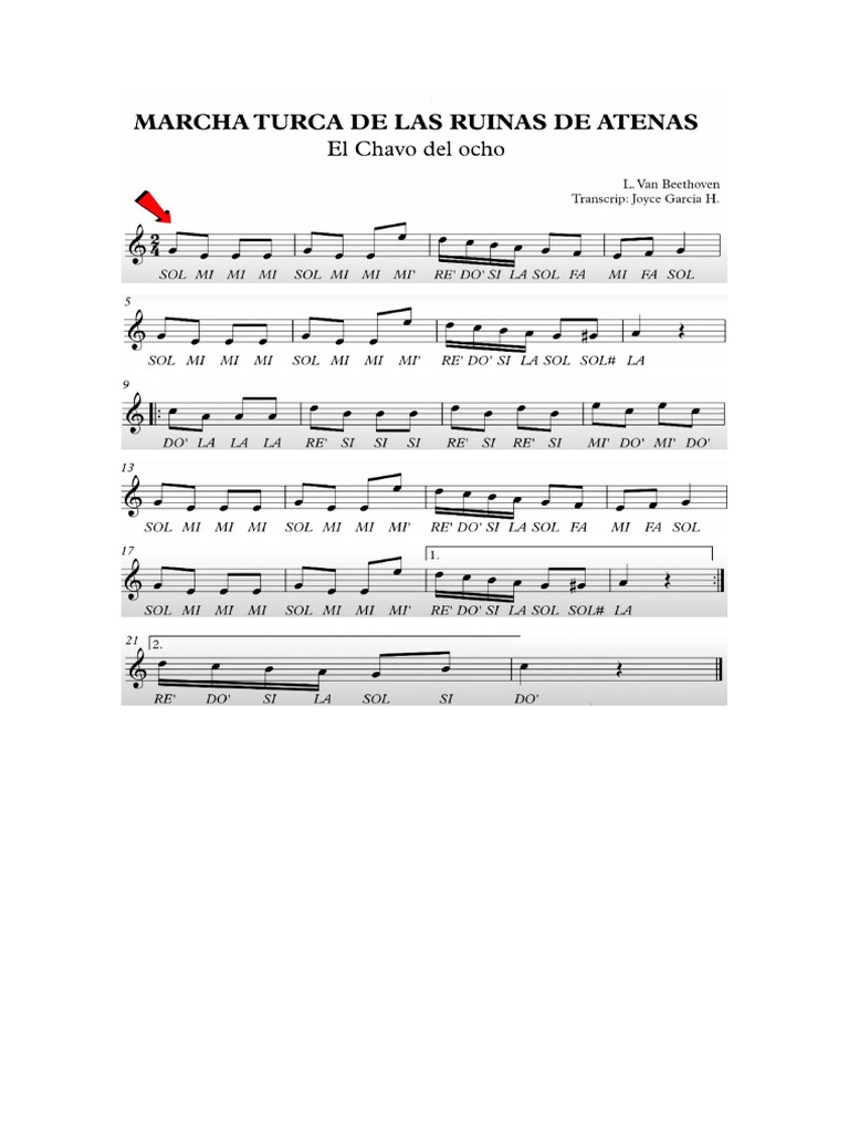 Marcha Turca Patitura | PDF
