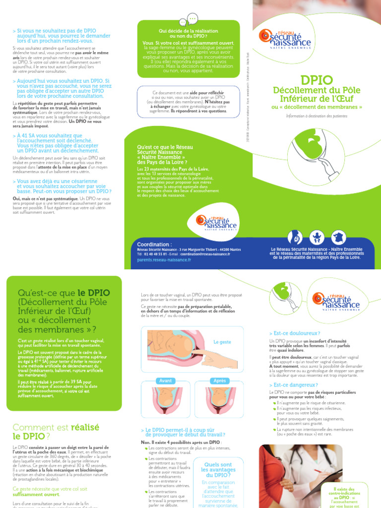 Décollement des membranes : Guide patientes | PDF | Accouchement ...