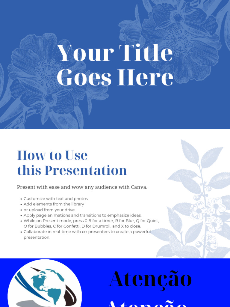 Stylish Flowers Slides PDF | PDF