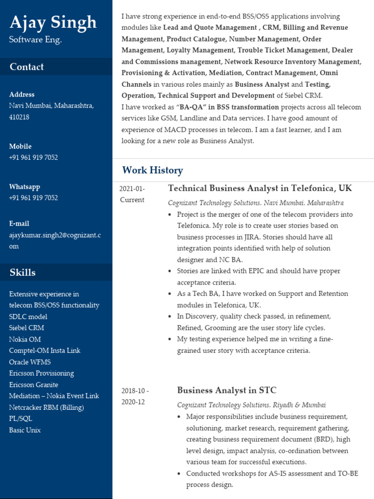 Ajay Singh Resume | PDF