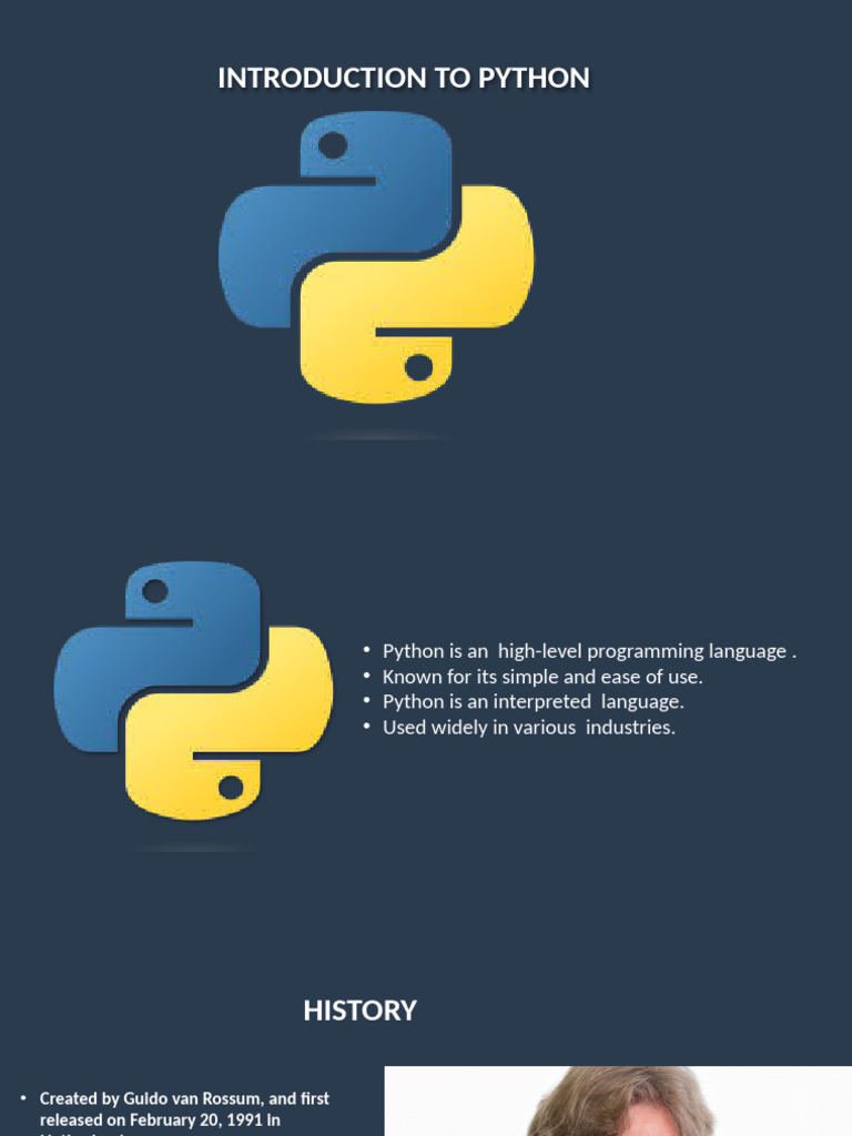 Overview of Python Programming Language | PDF