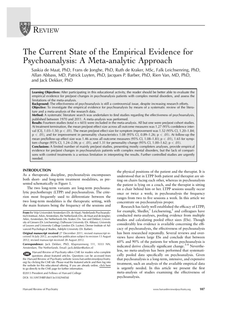 The Current State of The Empirical Evidence For.1 | PDF