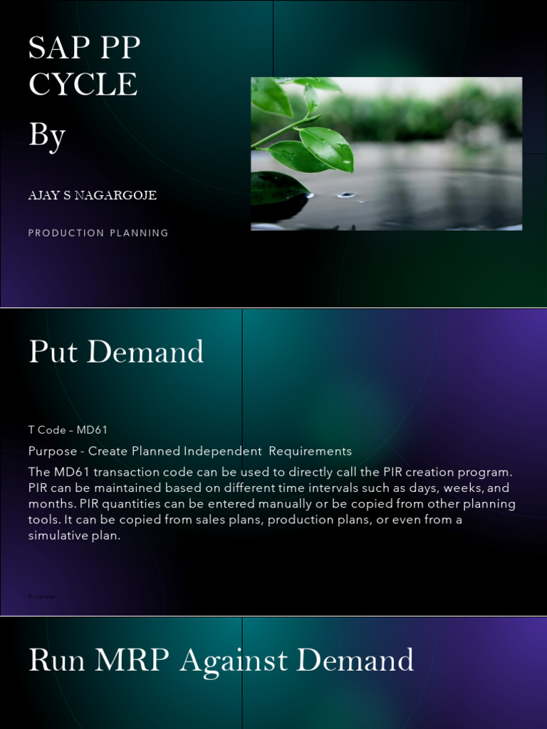 Presentation - PP Cycle by Ajay S N | PDF