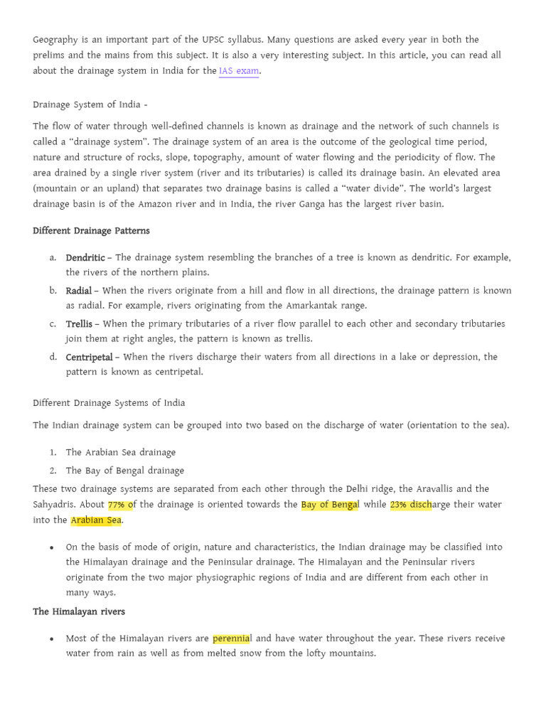 Drainage System | PDF