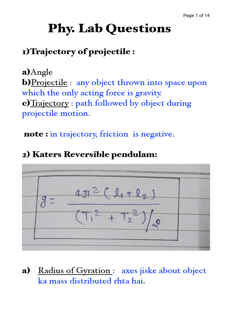 Pratical Viva Physics Questions | PDF | Rotation Around A Fixed Axis | Science & Mathematics