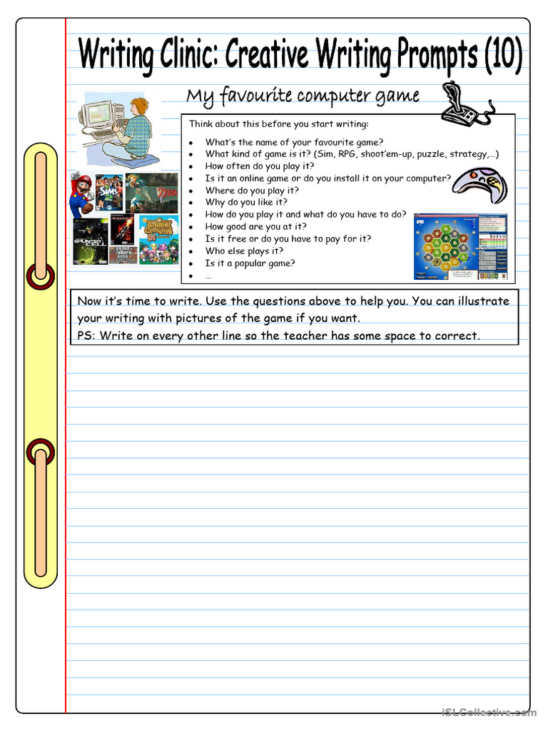 Writing Clinic - Creative Writing Prompts (10) - My Favourite Computer ...