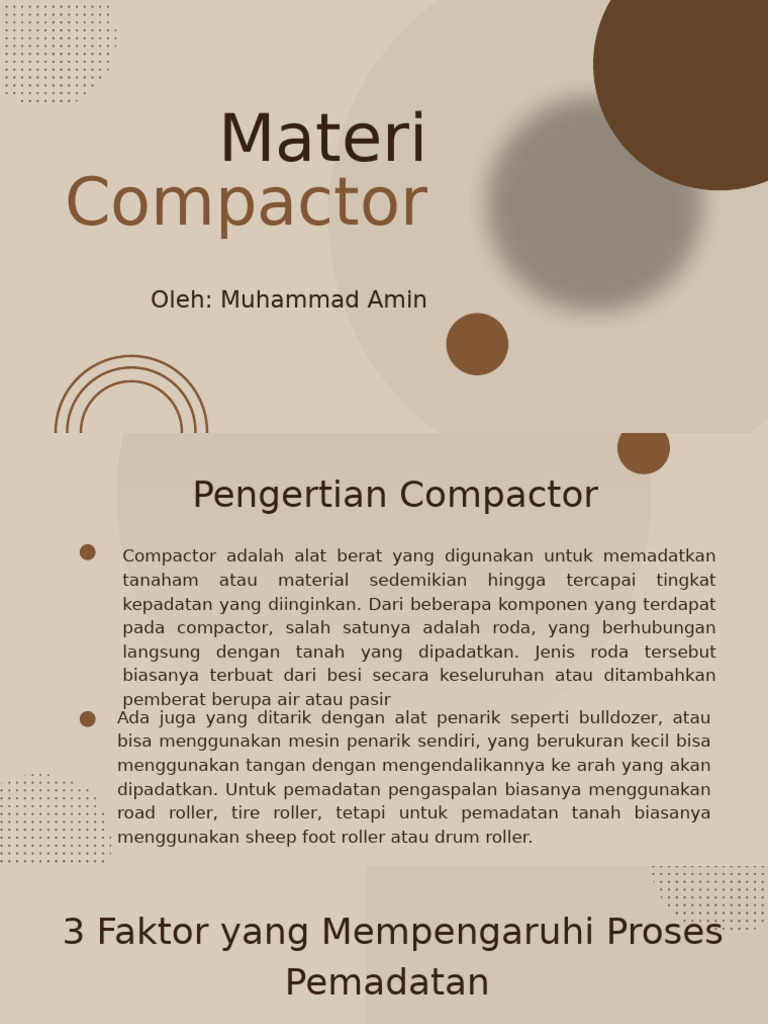 Materi Compactor. | PDF