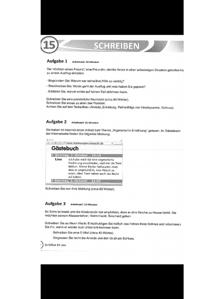 B1 Sample Paper 15 | PDF