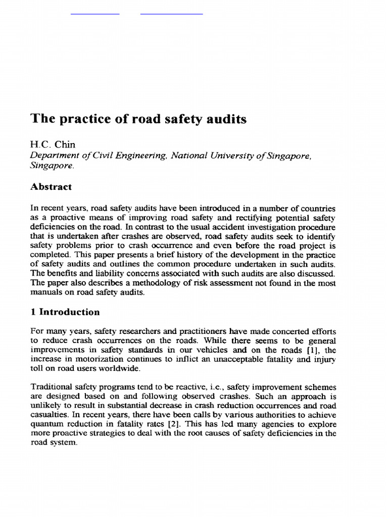 Road Safety Audit | PDF