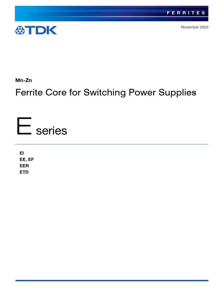 Ferrite Core | PDF | Inductor | Transformer