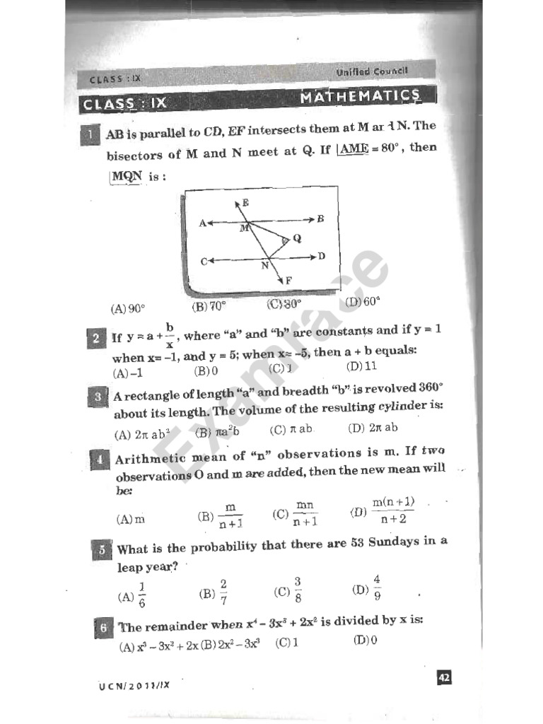 NSTSE Class 9 Solved Paper 2011 | PDF