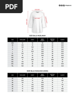 Sublimation Size Chart | PDF | Clothing | Fashion