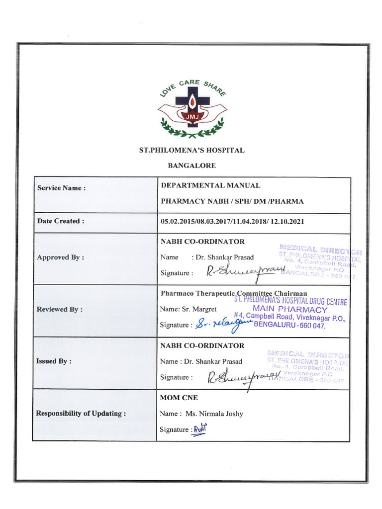 Pharmacy Manual Pdf Pharmacy Pharmacist