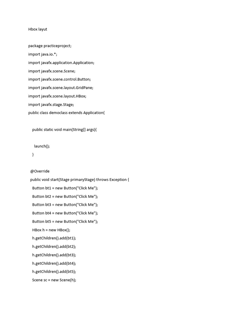 JAVAFX_Sample codes (1) | PDF